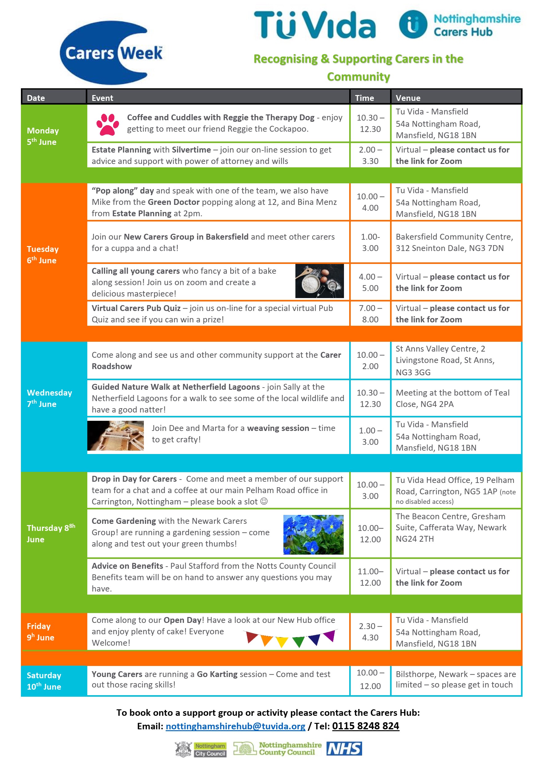 Carers Week Activities 2023