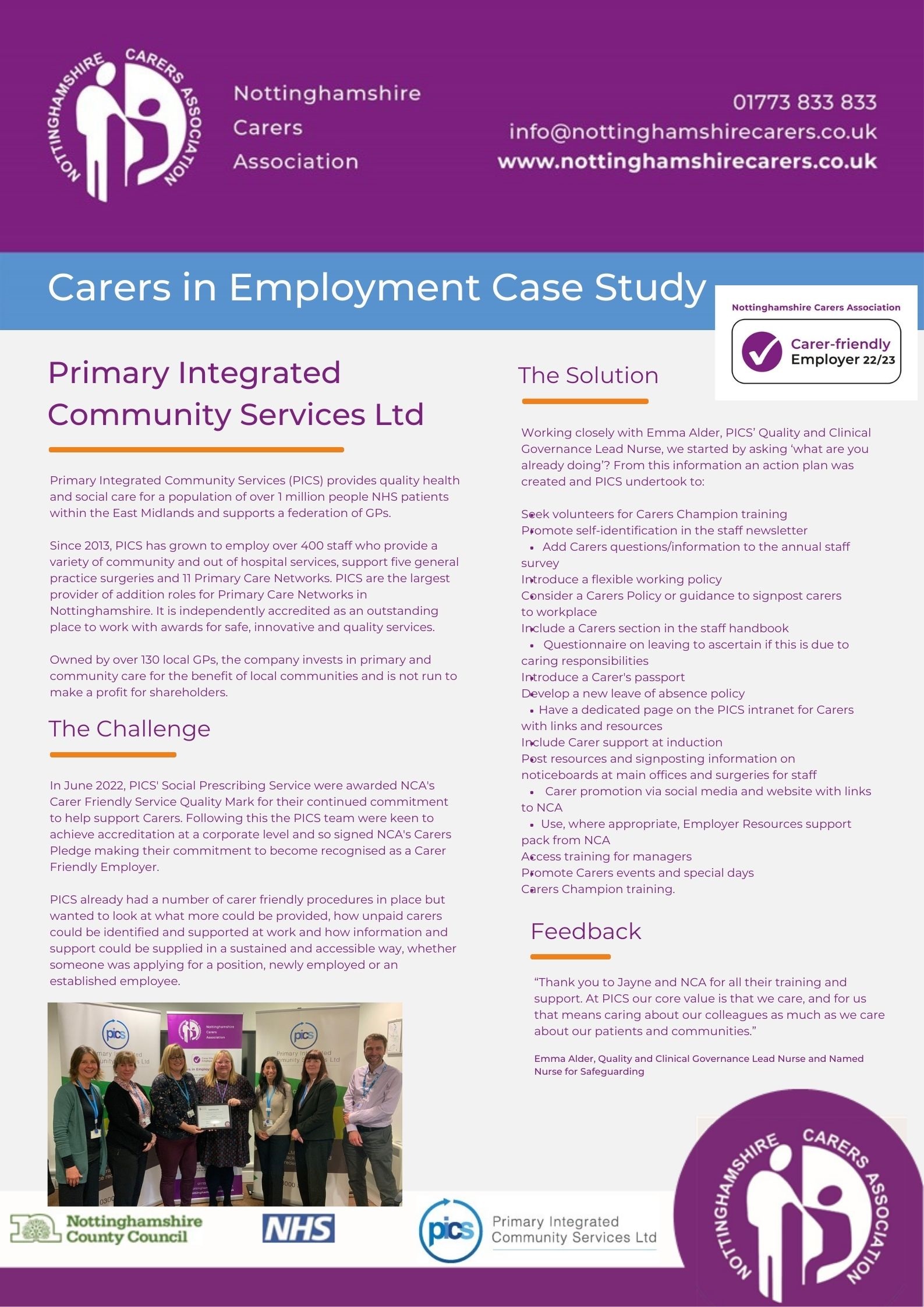 Case Study Primary Integrated Community Services (PICS)