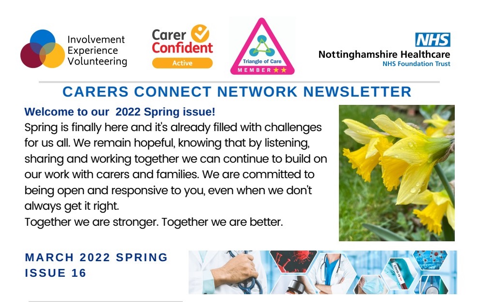Carers Connect Network Newsletter Issue 15 Spring 2022