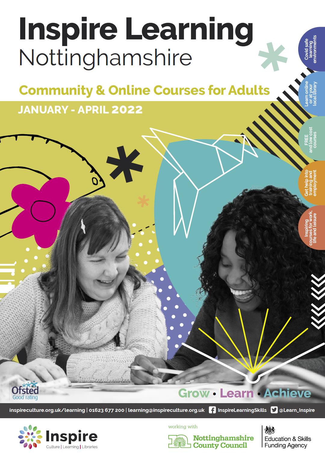 Inspire Learning Nottinghamshire January - April 2022